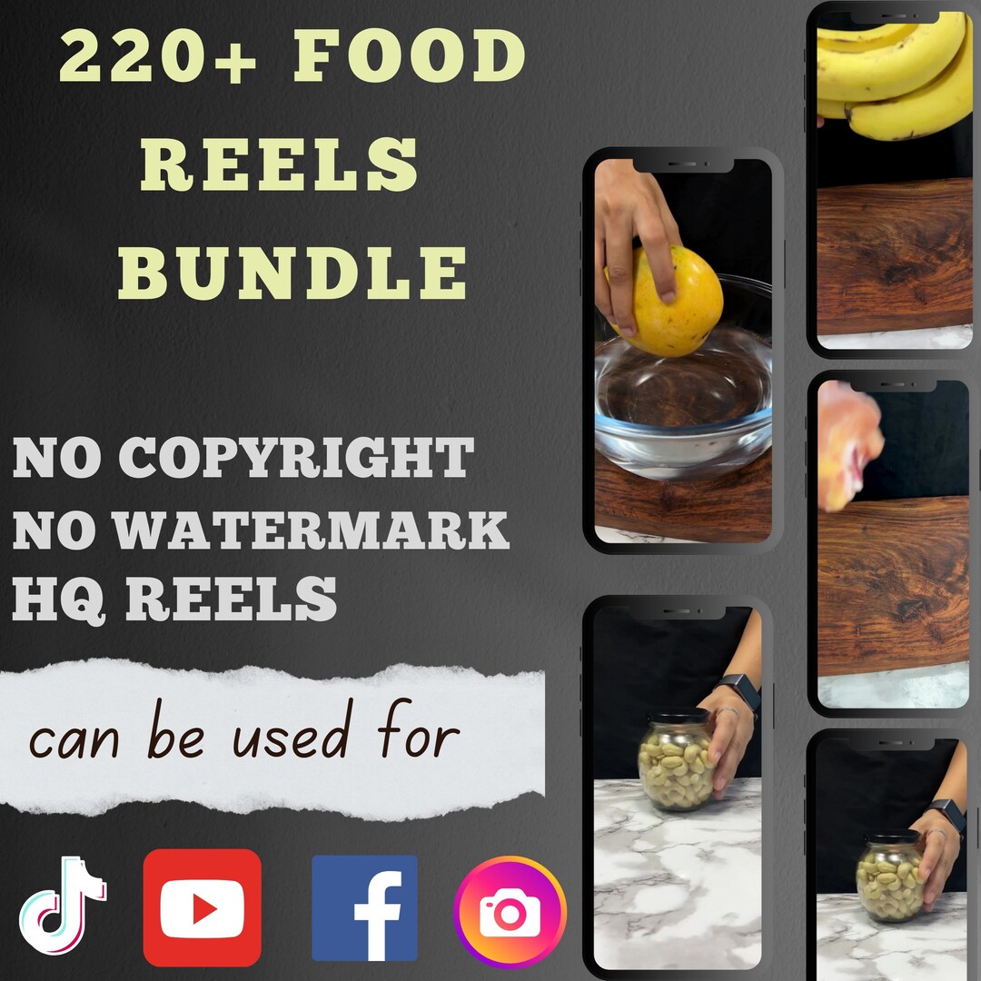 220 Food Motivational Reels Bundle, Faceless Reels, Reels Bundle ...