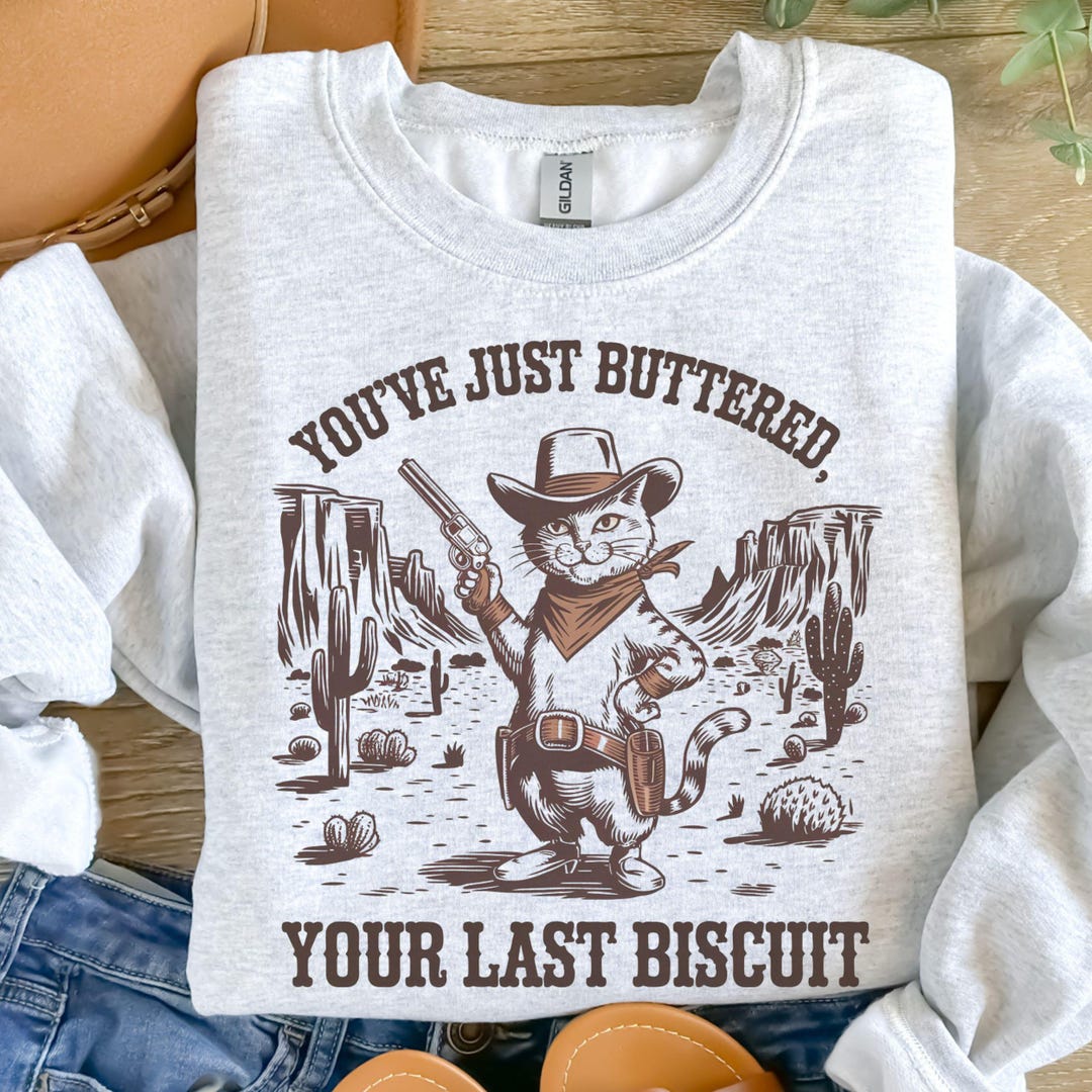 Funny Western Cat Design Png, Western Png, Cowboy Png, Cowgirl Png ...