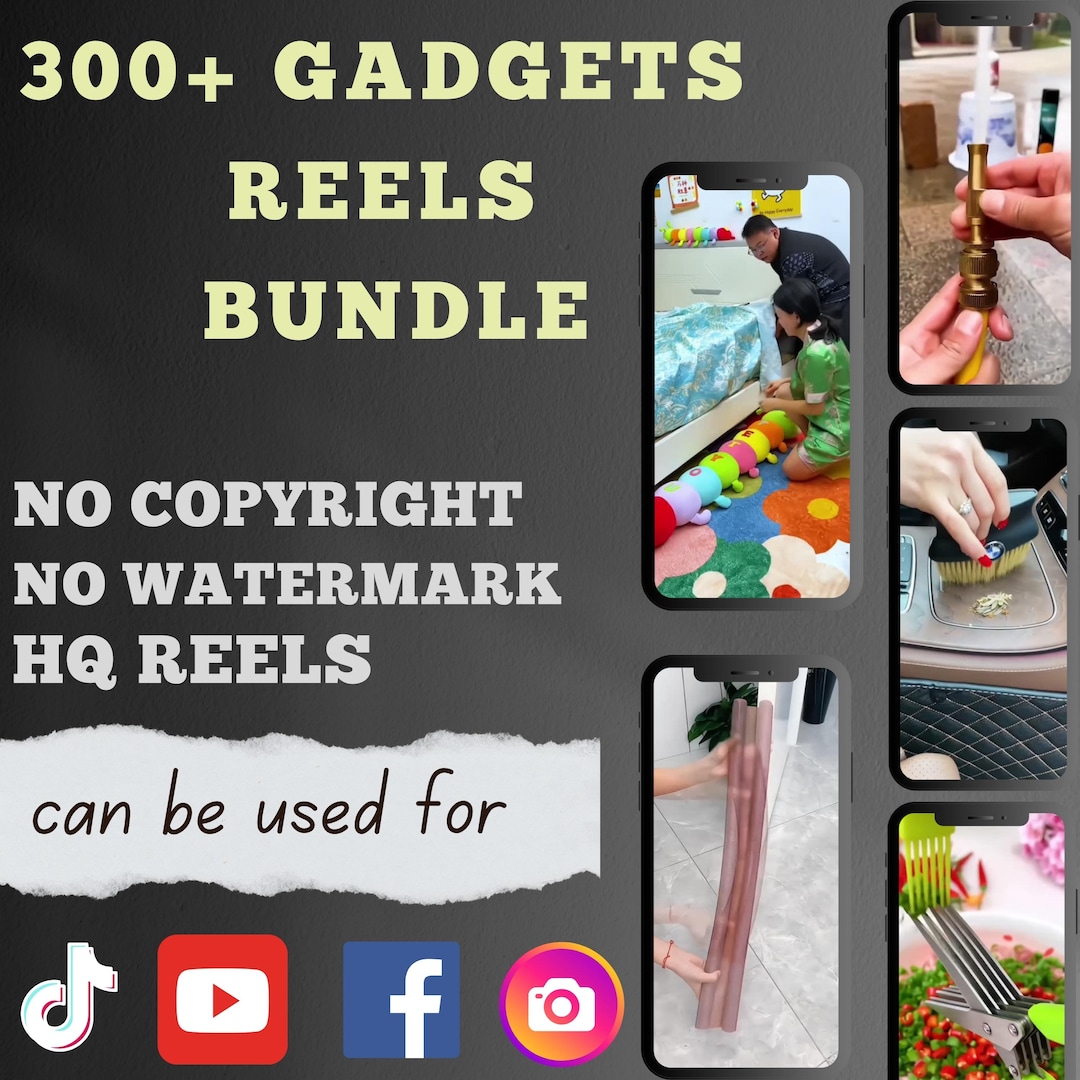 300+ Faceless Instagram Useful Gadgets Reels, Reels Bundle, Art Reels ...