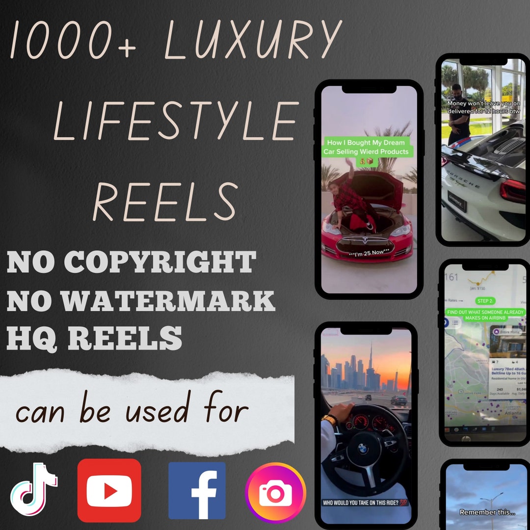 1000+ Rich Luxury Lifestyle Reels Bundle for Instagram Faceless Reels ...