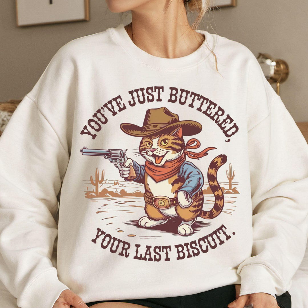 Funny Western Cat Design Png, Western Png, Cowboy Png, Cowgirl Png ...