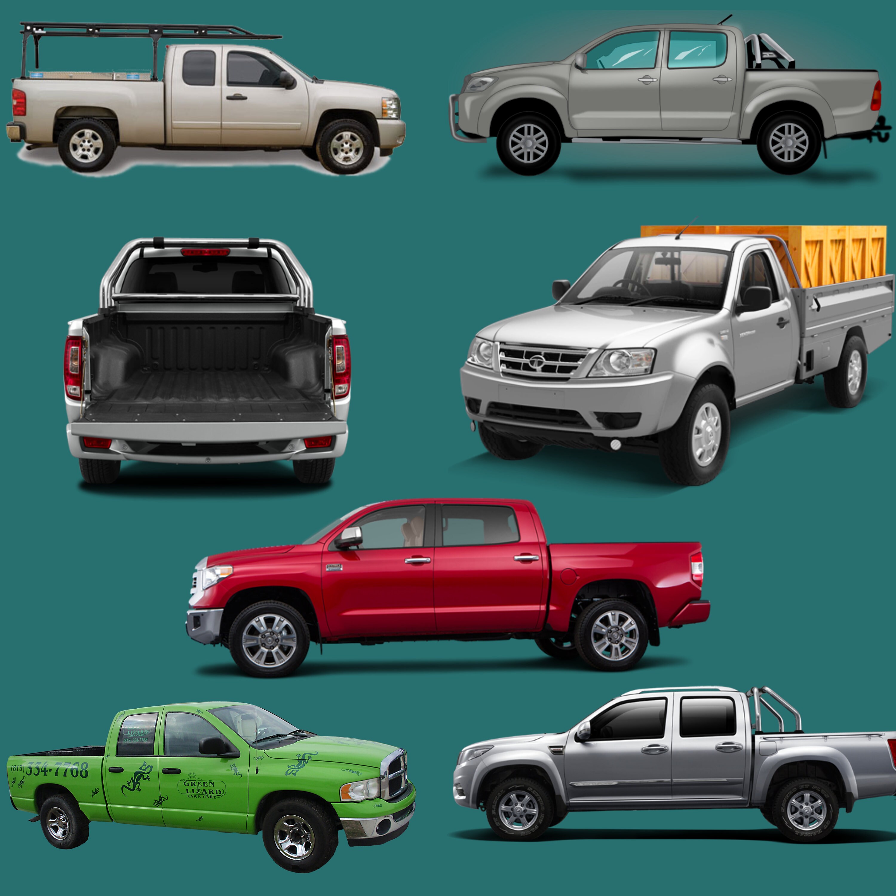 350 Vehicles Mega Bundle, Pickup Truck Png, Semi Truck Png, Traffic ...