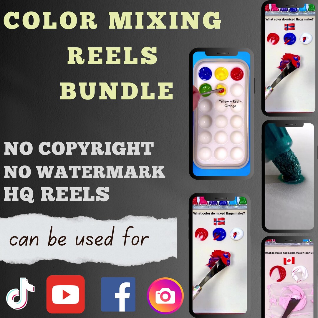 Color Mixing Faceless Instagram Reels, Art and Craft Reels, Youtube ...