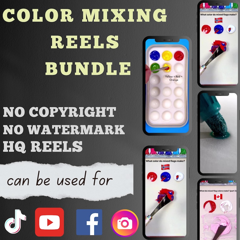 Color Mixing Faceless Instagram Reels, Art and Craft Reels, Youtube ...