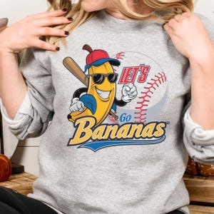 Let's Go Bananas Baseball PNG Bundle Sports Team Mascot Funny Banana ...