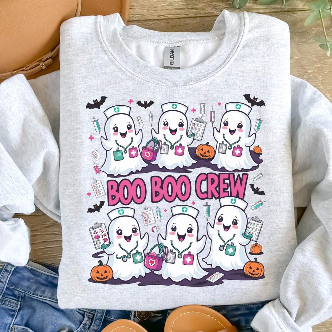 BOO BOO Crew Png, Nurse Png, Nurse Halloween Png, Spooky Season Png ...