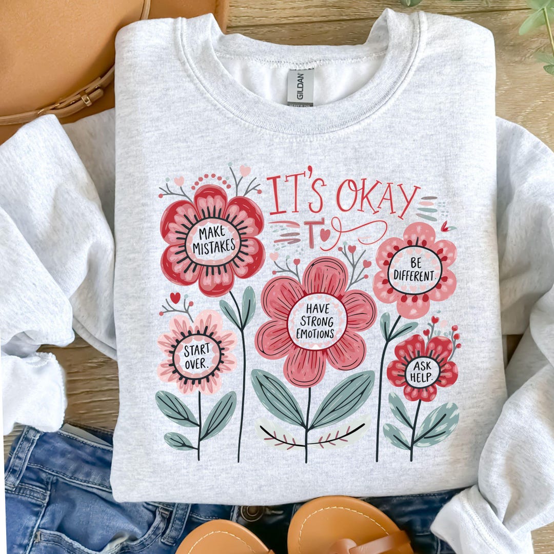 It's Okay to Boho Floral Png, Flowers Png, Inspirational Png ...