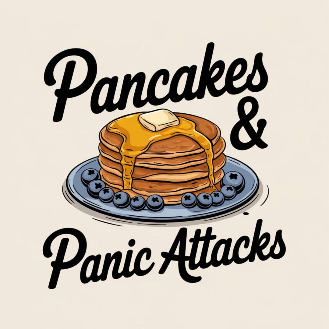 Pancakes and Panic Attacks Png, Mental Health Png, Anxiety Png, Retro ...
