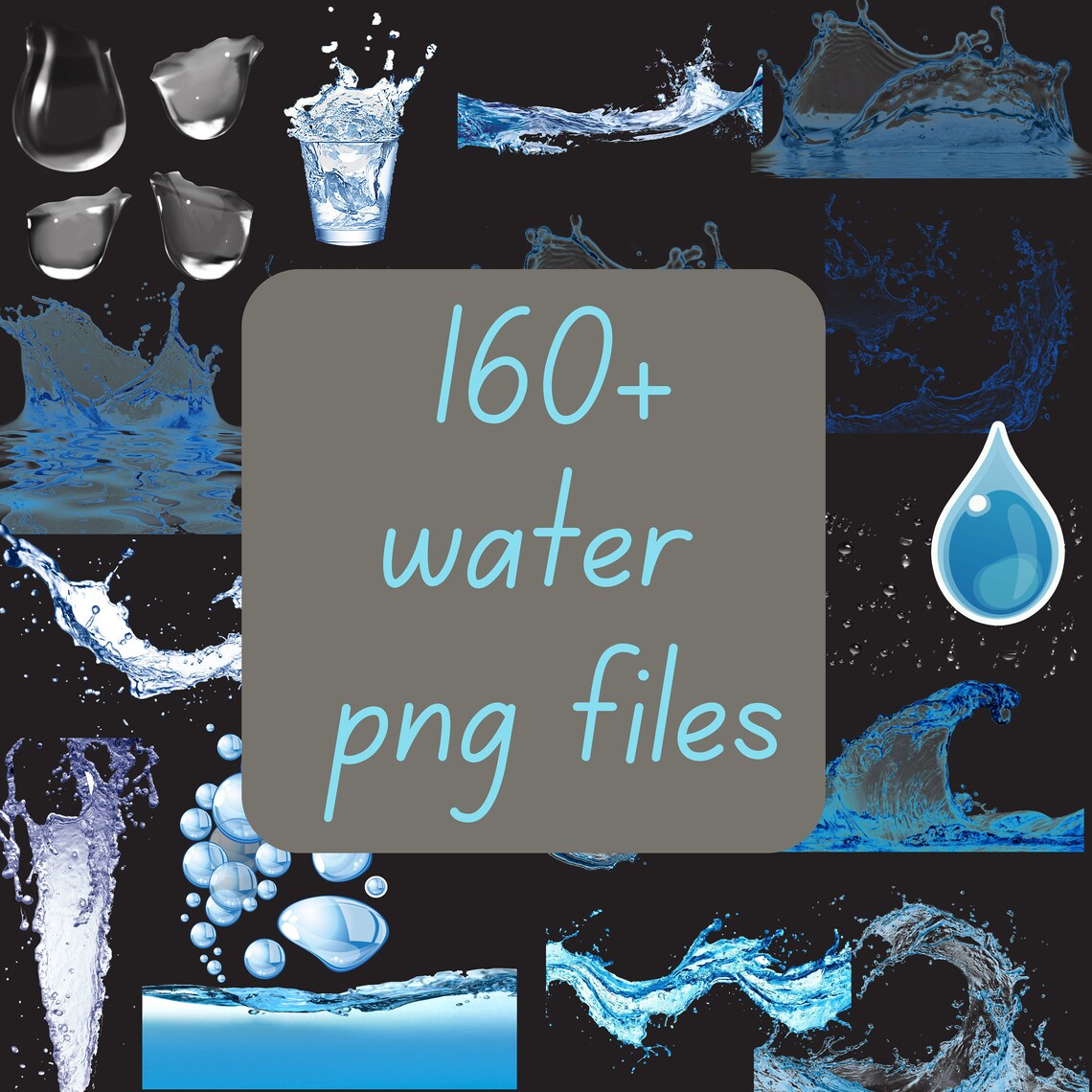 160+ Water Png Splash Overlays, Water Clipart, Water Splash Png, Wave ...