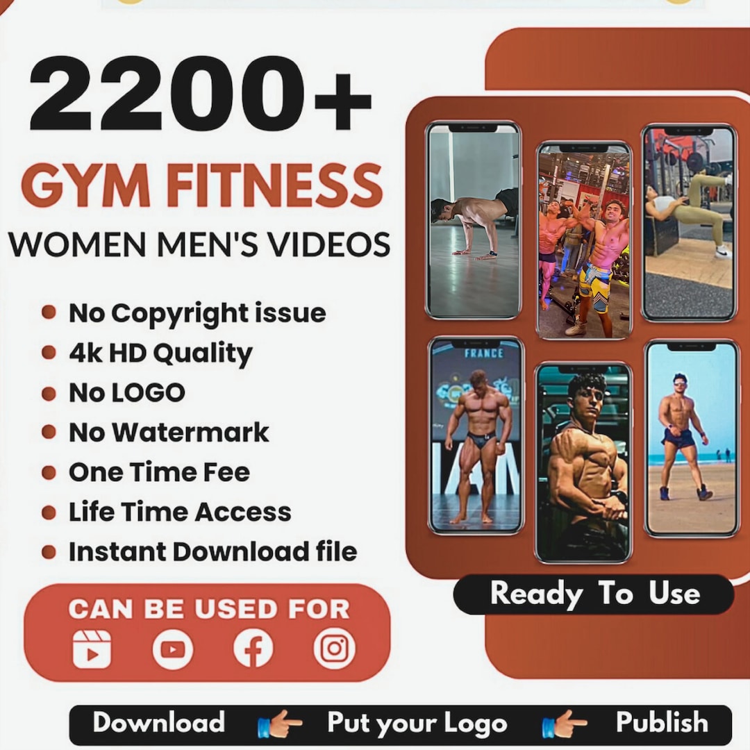 2200 Gym Workout Guidance Reels, Yoga Reels Tiktok, Instagram Reels ...