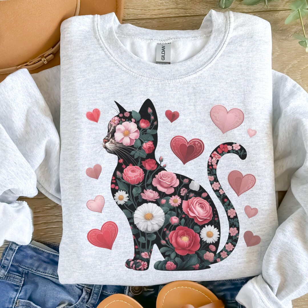 Valentine Cat Png Valentine PNG Heart Love Cat Trendy Valentine Png ...