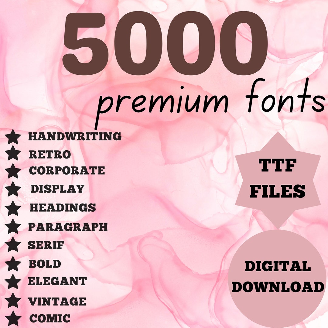 5000 Fonts Bundle, Cursive Fonts, Handwritten Fonts, Cute Fonts ...