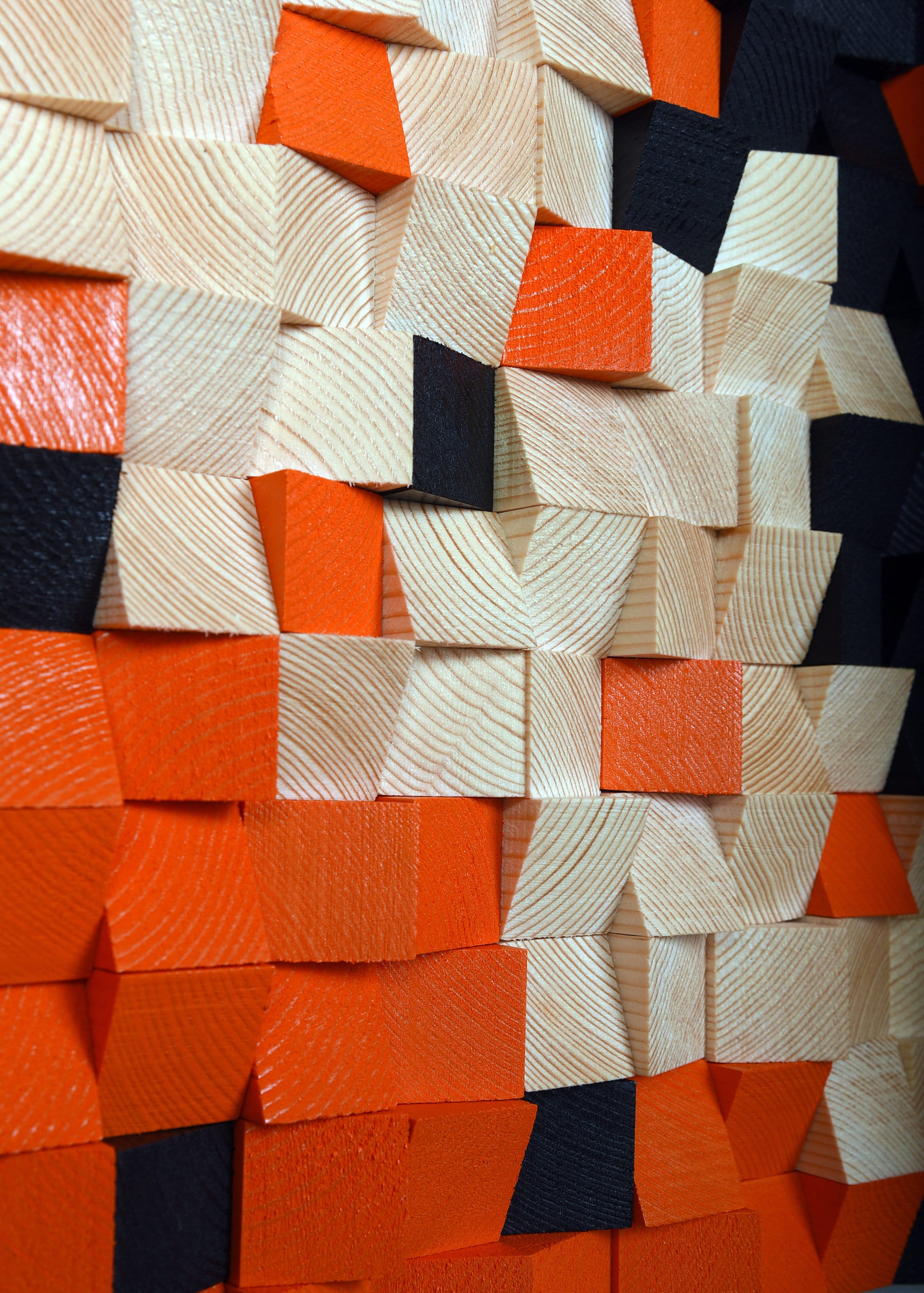 Handcrafted Wooden Pixel Wall Hanging Unique Geometric Home Decor ...