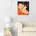 Handcrafted Wooden Pixel Wall Hanging Unique Geometric Home Decor ...