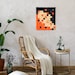 Handcrafted Wooden Pixel Wall Hanging Unique Geometric Home Decor ...