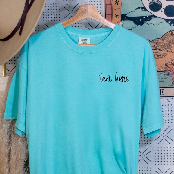Custom Text Left Chest Shirt - Etsy