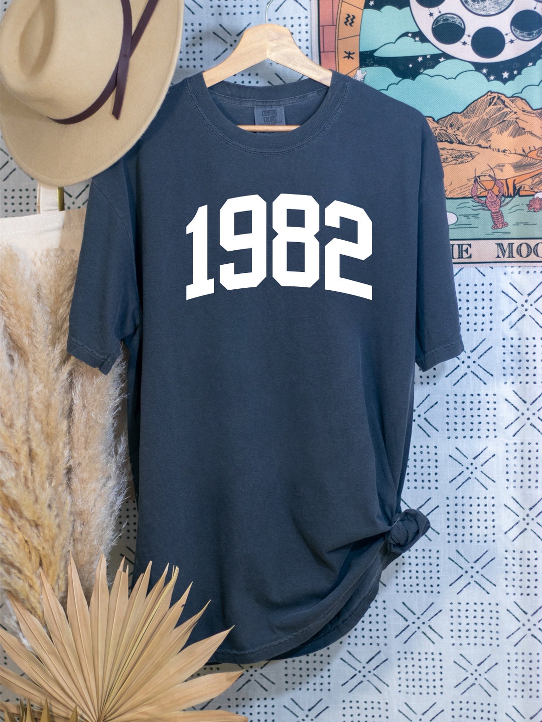 1982 Shirt, 41st Birthday Shirt, 1982 Birth Year Number Shirt, Birthday ...