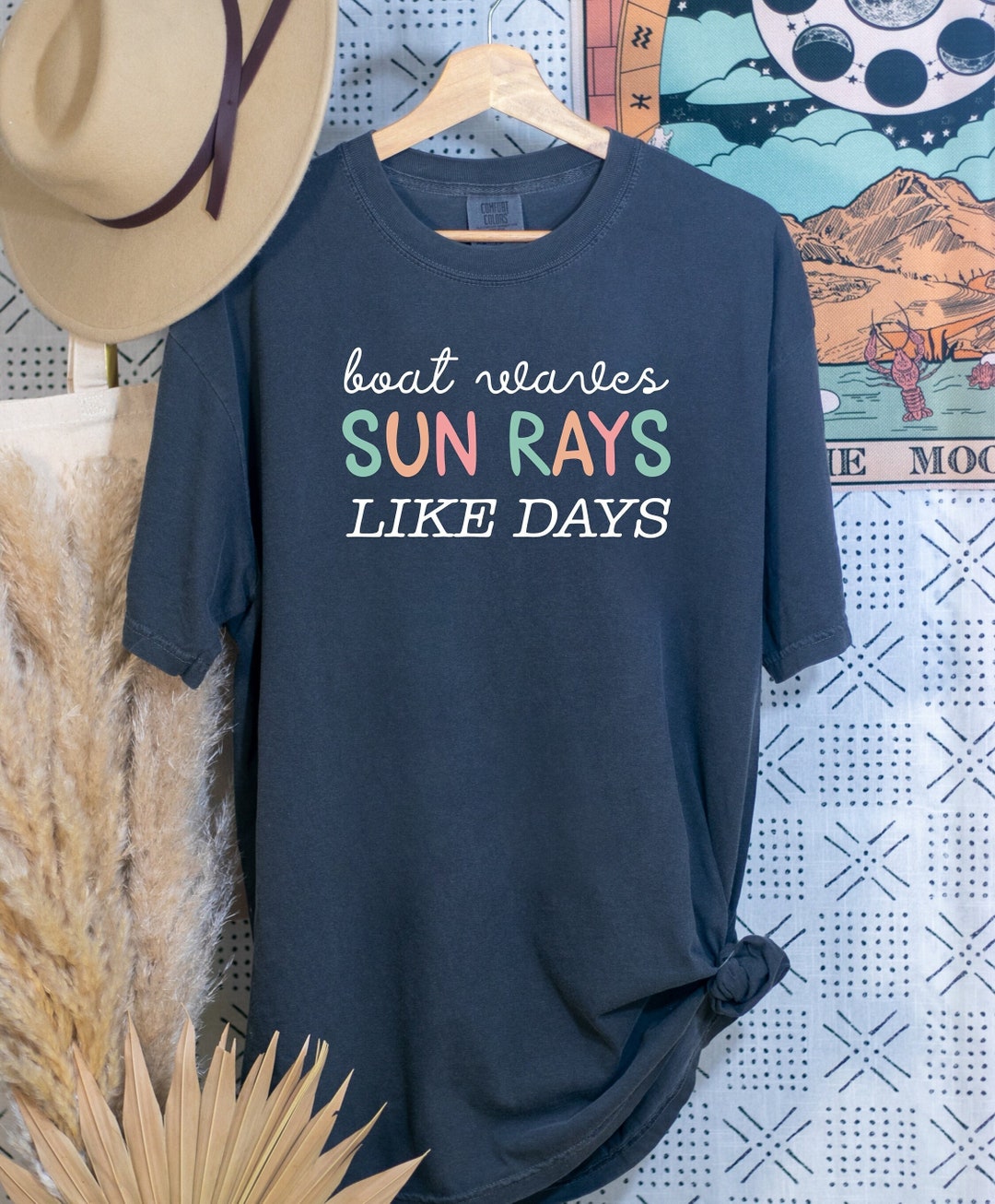Boat Shirt, Sun Rays Shirt, Cute Lake Shirt, Summer Shirt, Lake Days ...