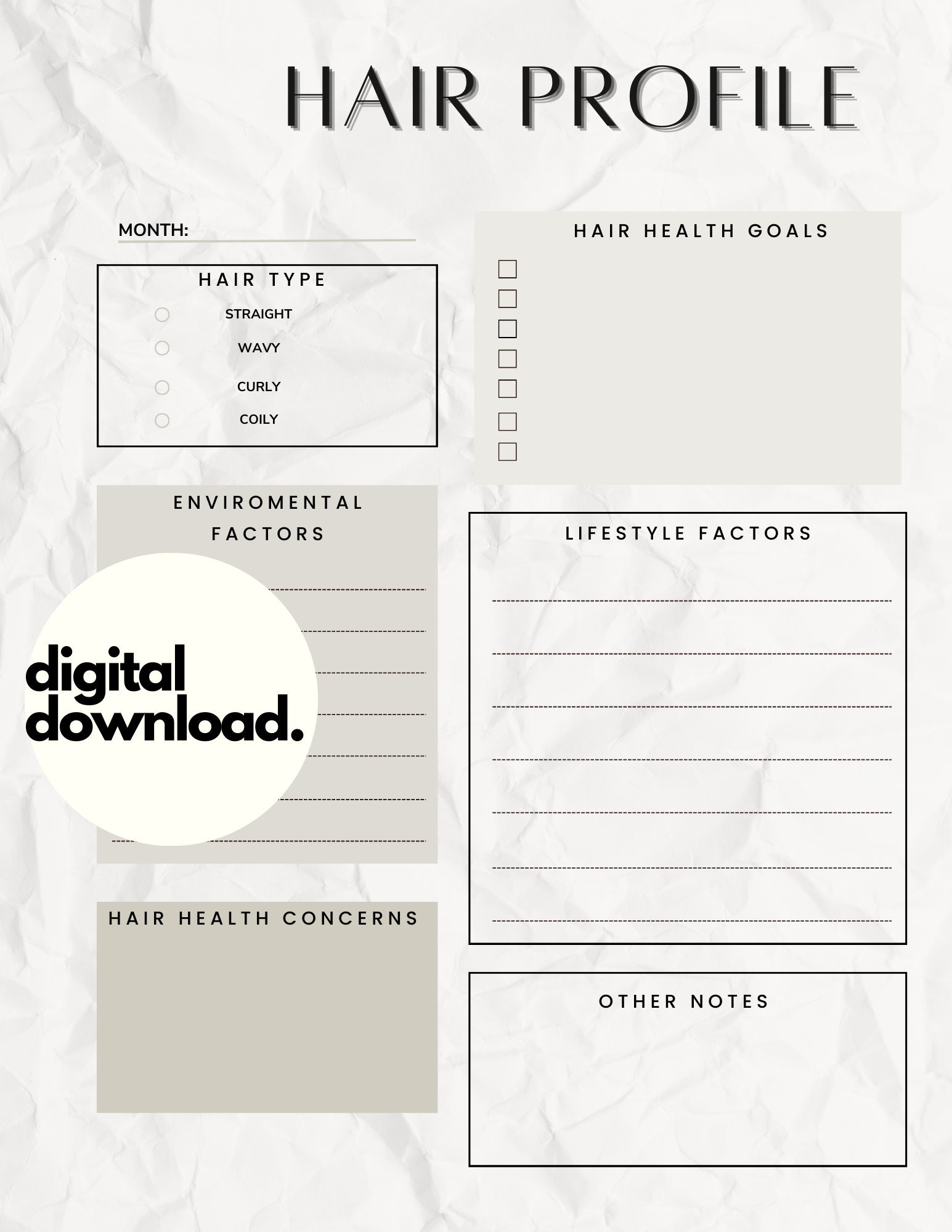 Hair Profile Template: Discover Your Hair's Potential | Custom Hair ...