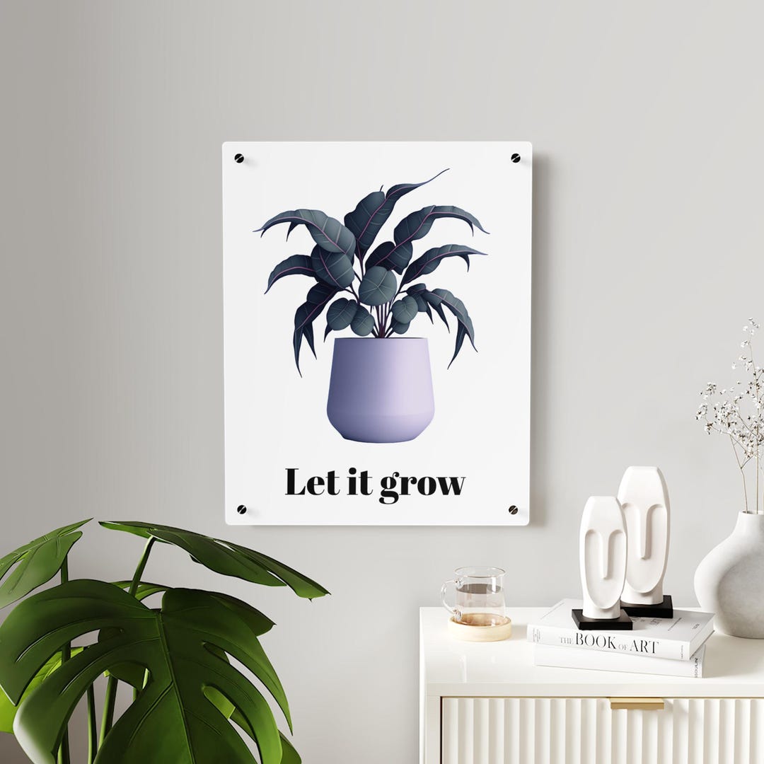 Let It Grow Plant Wall Art – Modern Botanical Print for Plant Lovers ...