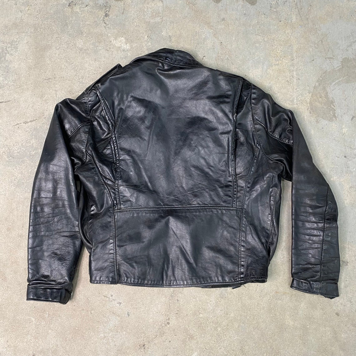 1980s Brooks Leather Biker Jacket Made in USA / Motorcycle Jacket ...