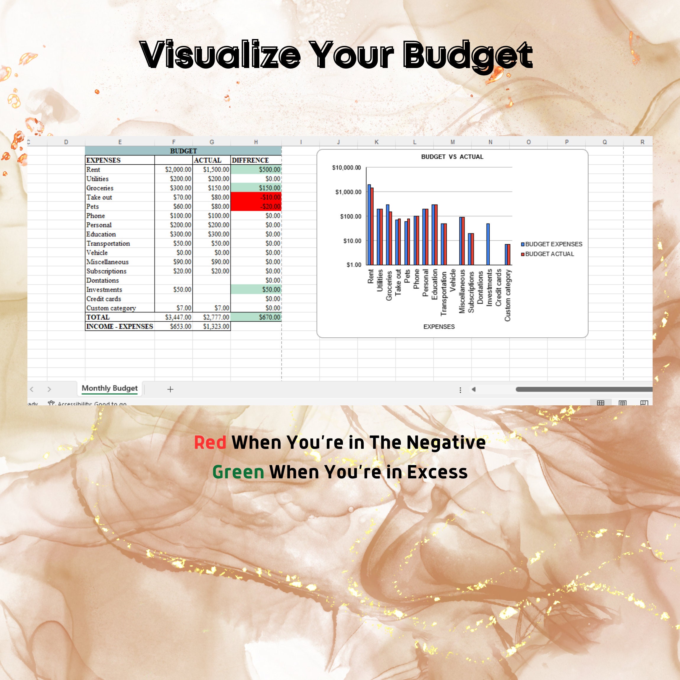 Ultimate Monthly Budget Spreadsheet Effortless Budget Management ...