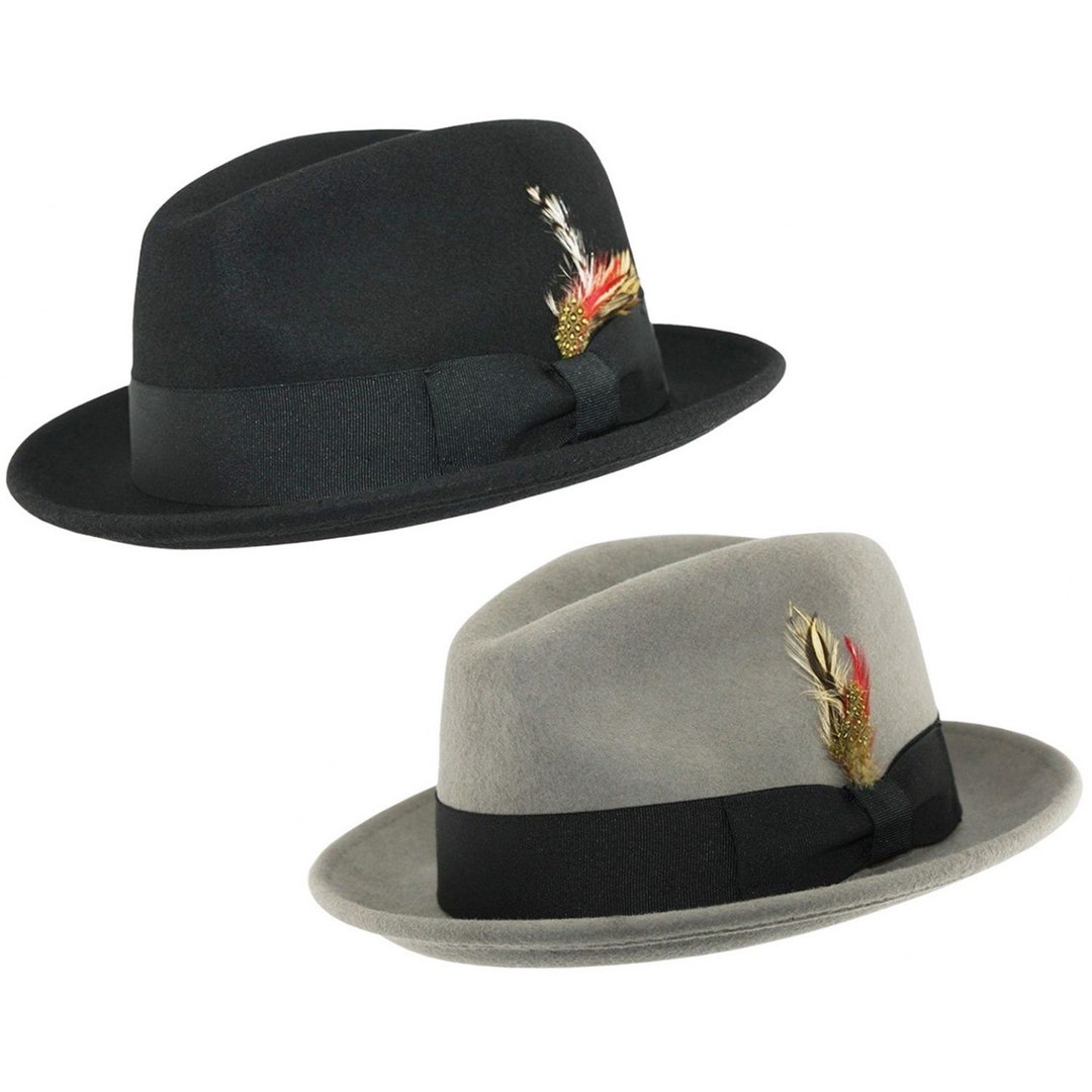 Mens or Womens C-crown Trilby Hat 100% Wool Crushable Felt Fedora ...