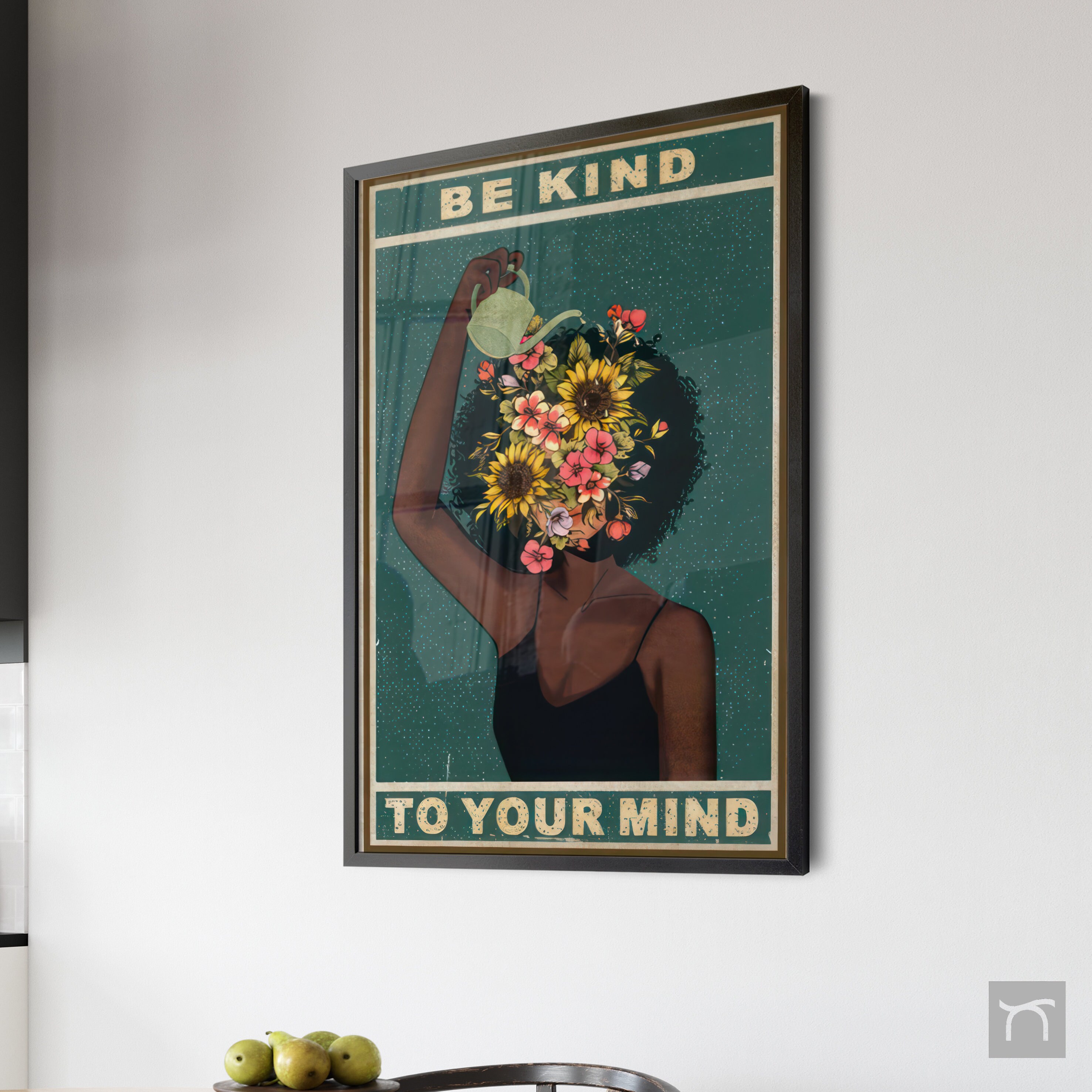 Be Kind to Your Mind Vintage Poster , Housewarming Gift, Vintage Wall ...