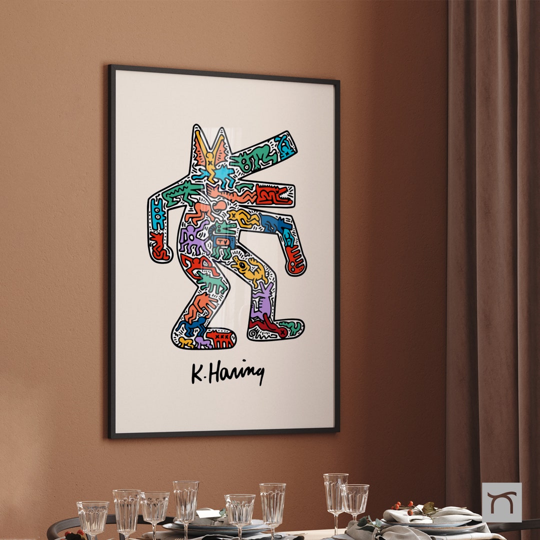 Keith Haring Dog Poster Contemporary Wall Art, Keith Haring Dog Print ...
