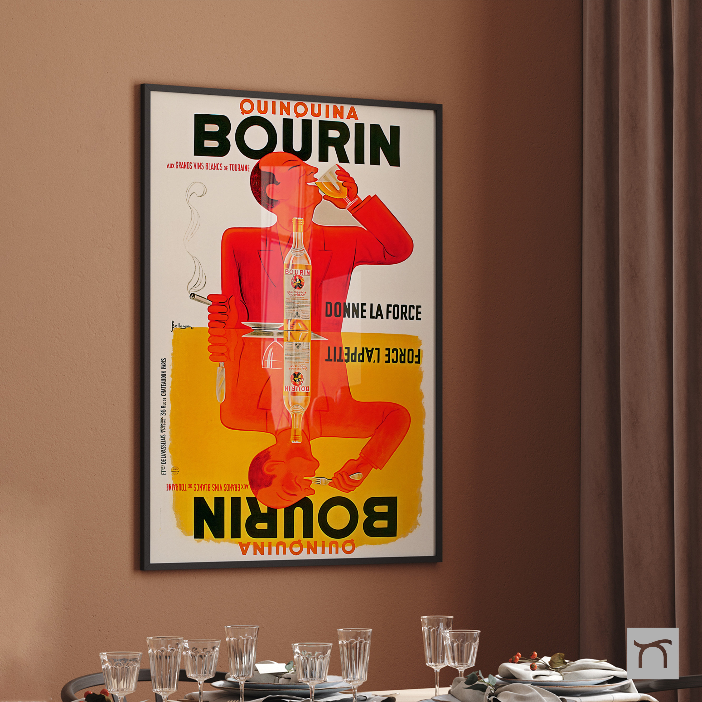 Bourin Quinquina Vintage Food&drink Poster Beverage Art, French Liqueur ...