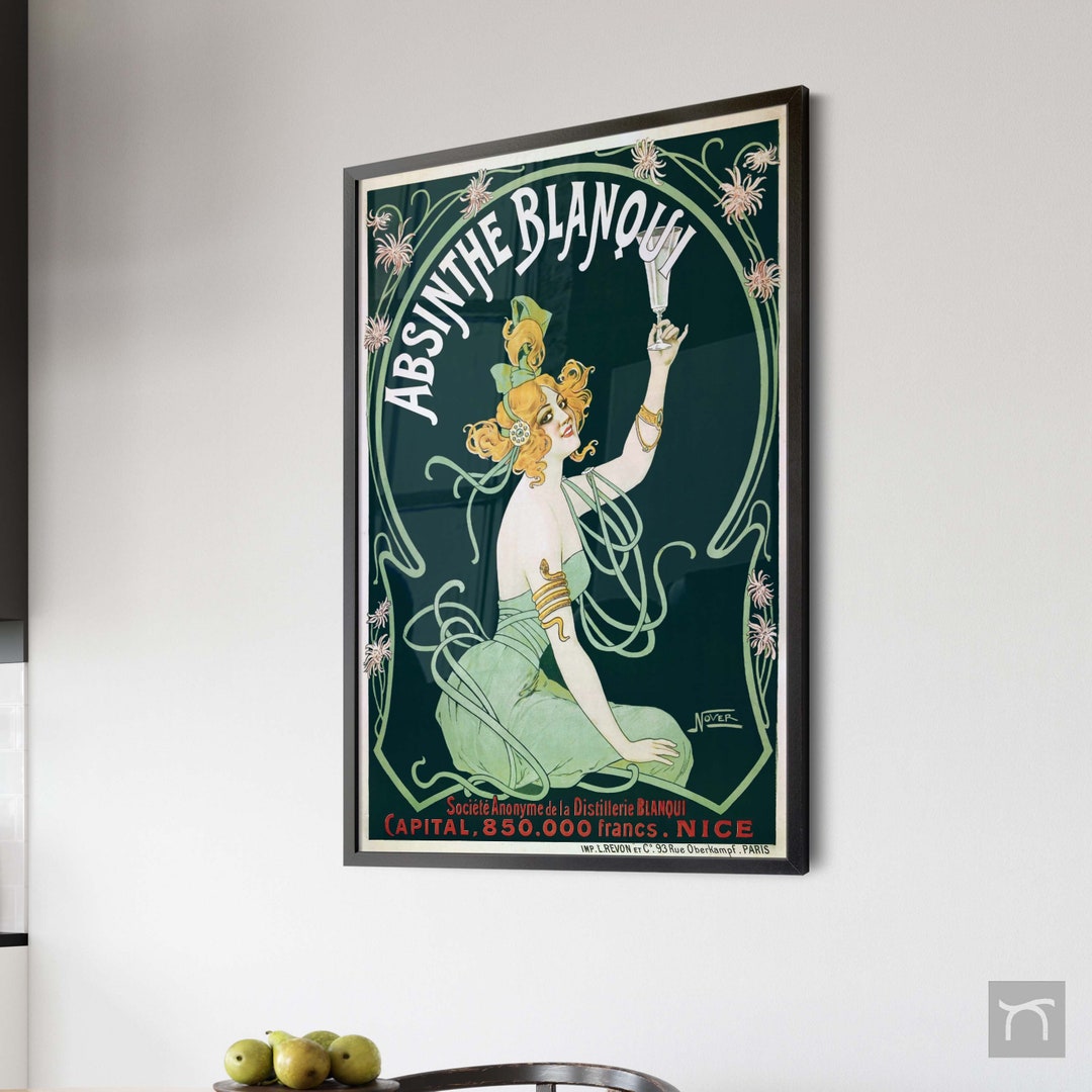 Absinthe Blanqui Food&drink Vintage French Advert,art Nouveau, Vintage ...