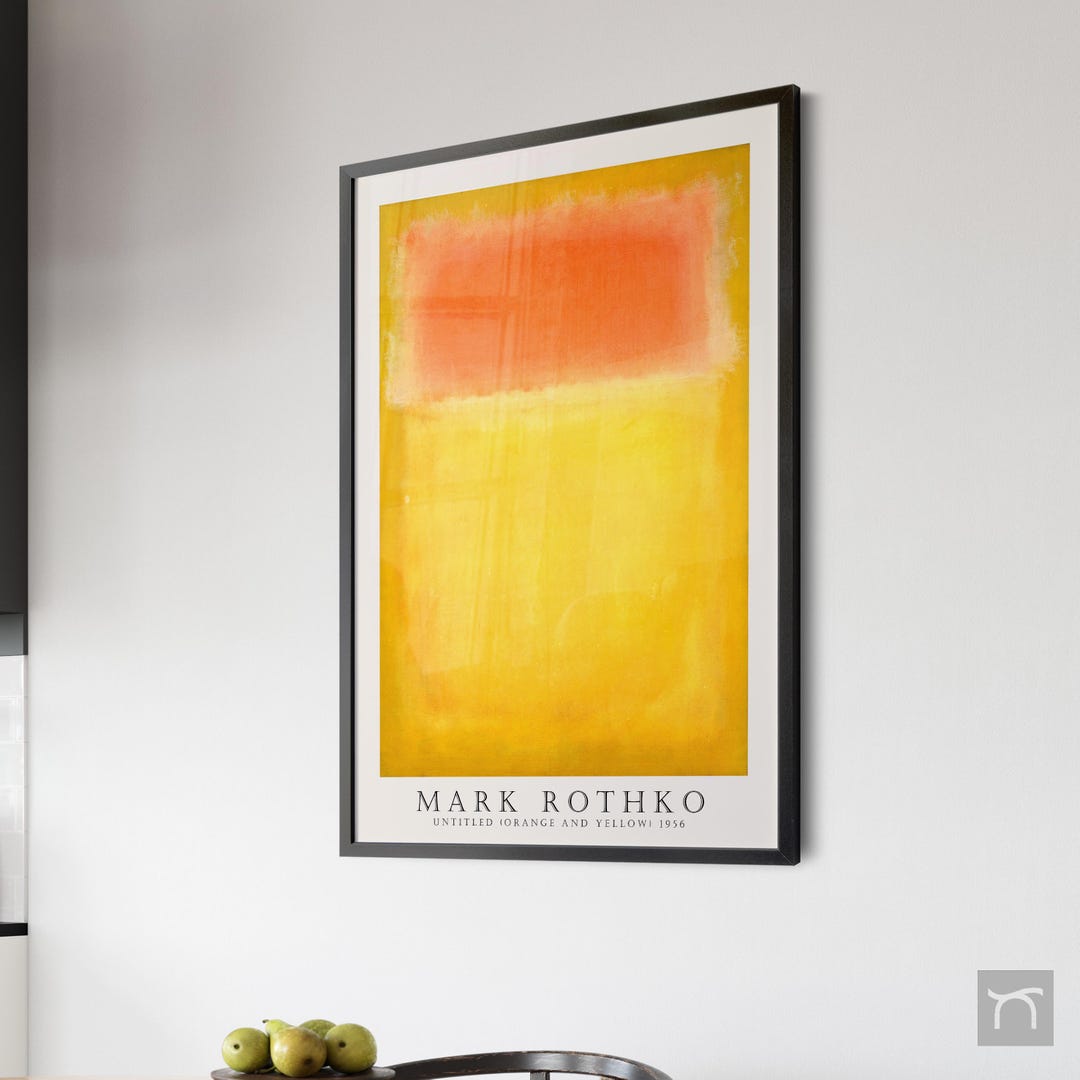 Mark Rothko Print, Exhibition Printable Poster, Orange Yellow, Abstract ...