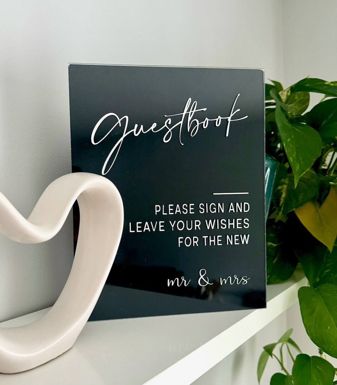 Guest Book Acrylic Sign | 8x10in Acrylic Sign | Guest Book Sign ...