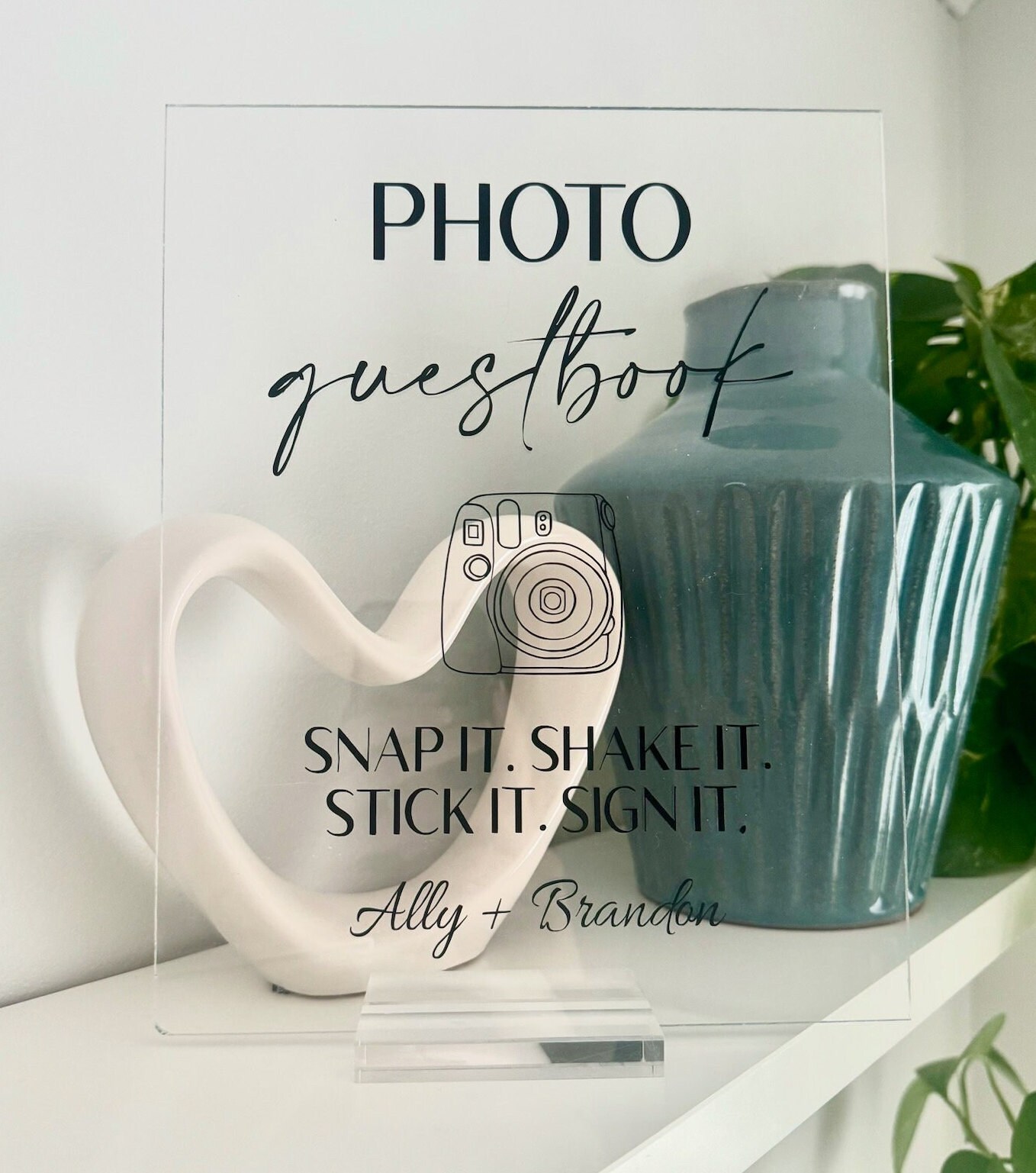Guest Book Acrylic Sign | 8x10in Acrylic Sign | Guest Book Sign ...