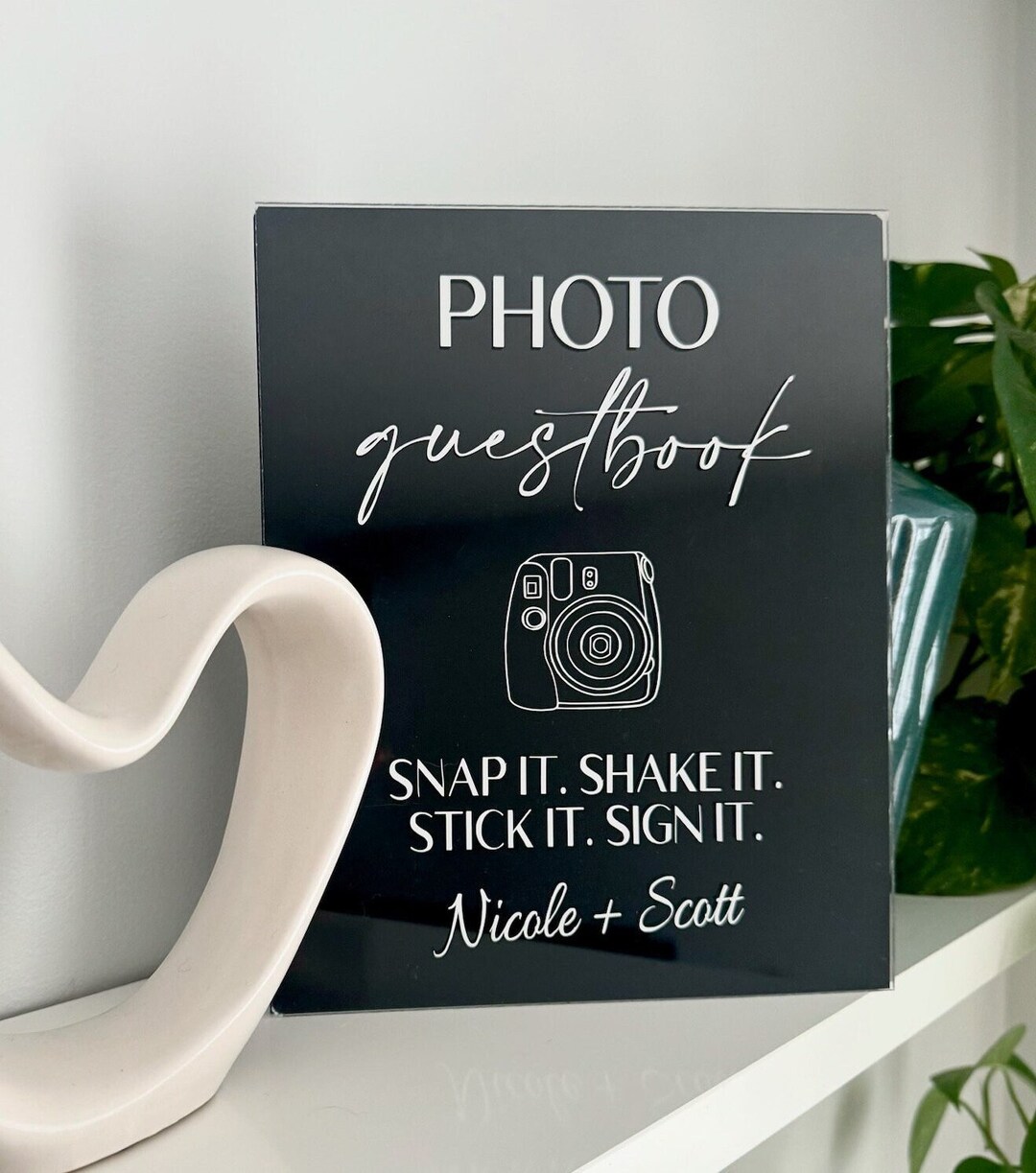 Guest Book Acrylic Sign | 8x10in Acrylic Sign | Guest Book Sign ...