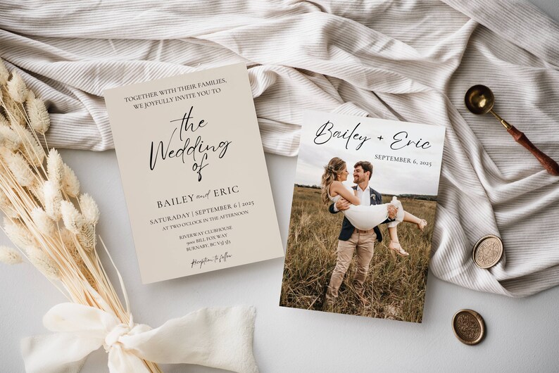 Minimalist Wedding Invite Template Modern Wedding Invite Template ... Minimalist Wedding Invite Template Modern Wedding Invite Template ...