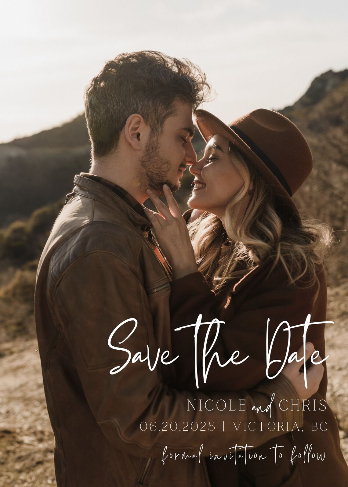 Minimalist Save the Date Template | Modern Save the Date Template ...