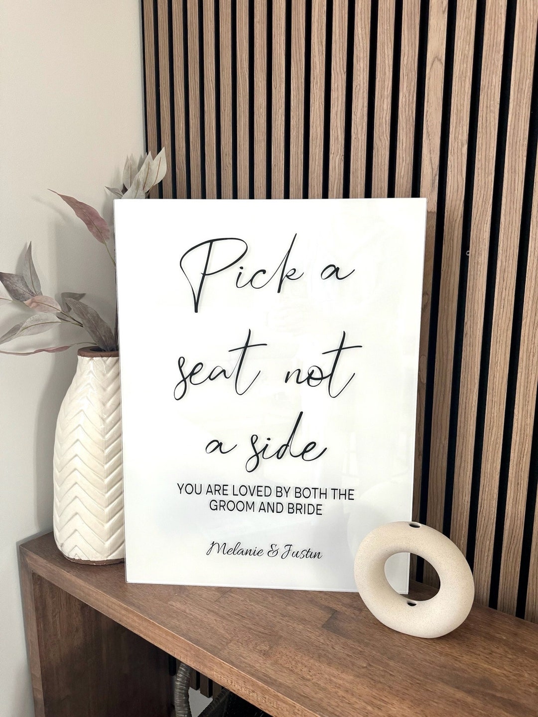 Pick a Seat Sign | 18x24in Acrylic Wedding Sign | Pick a Seat Not a ...