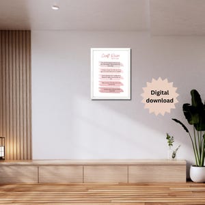 Funny Craft Room Rules Print: Humorous Pink Wall Art (digital Download ...