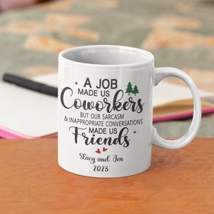 Personalized Coworker Coffee Mug, Custom Christmas Mug for Coworker ...