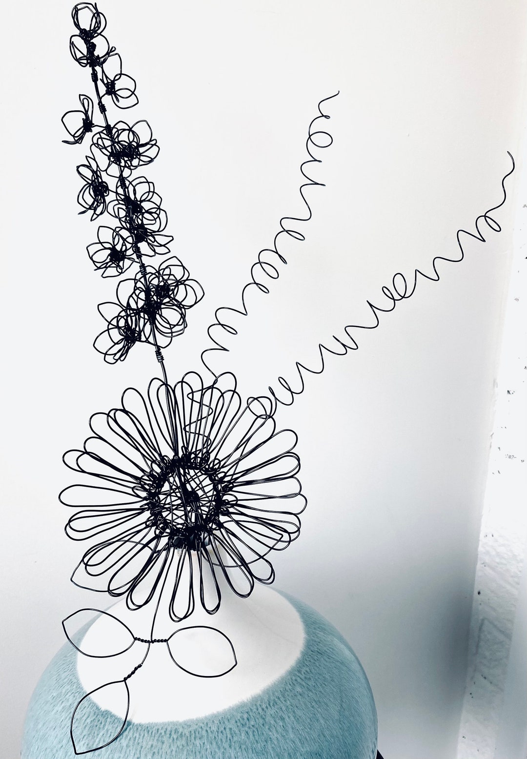 Wire Flower Bouquet READY MADE ARRANGEMENTS. Designed to Work With Pick ...