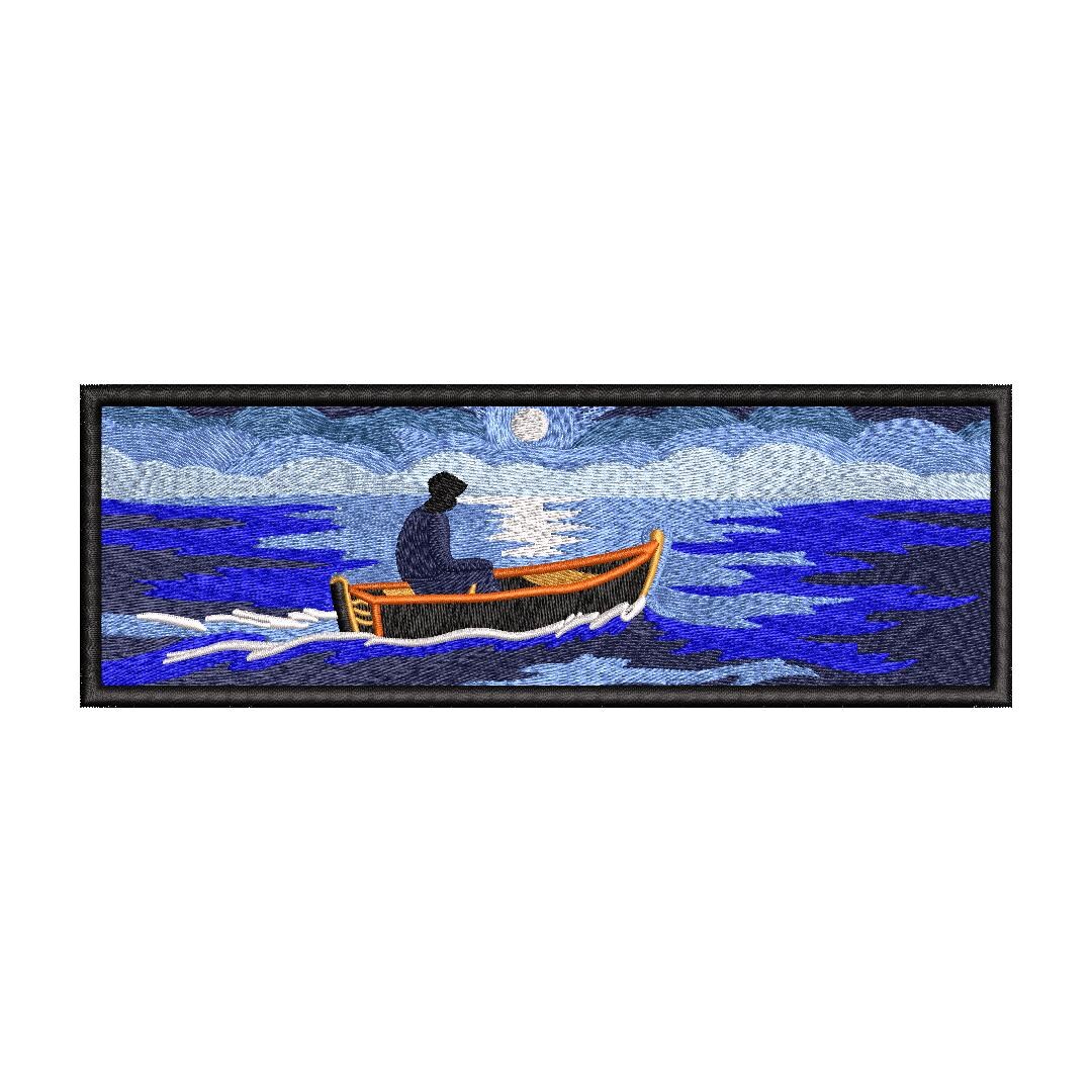 Moonlight Boat Embroidery Design – 5×7 Hoop – Instant Download – Dst ...