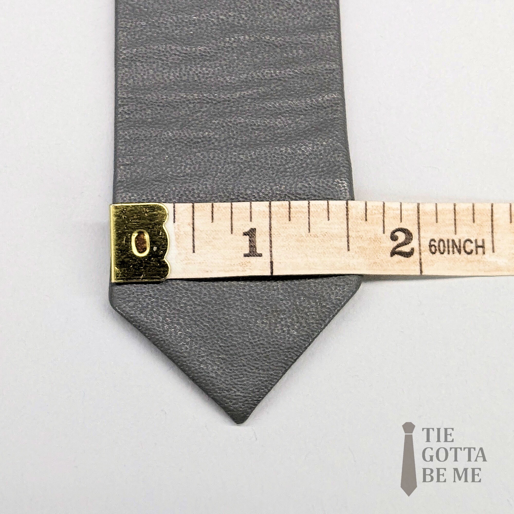 Classic Collector Vintage Men Women Unisex Skinny Gray Leather Necktie ...
