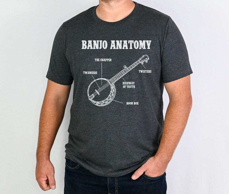 Banjo Anatomy T-shirt: Funny Bluegrass Music Lover Gift - Etsy