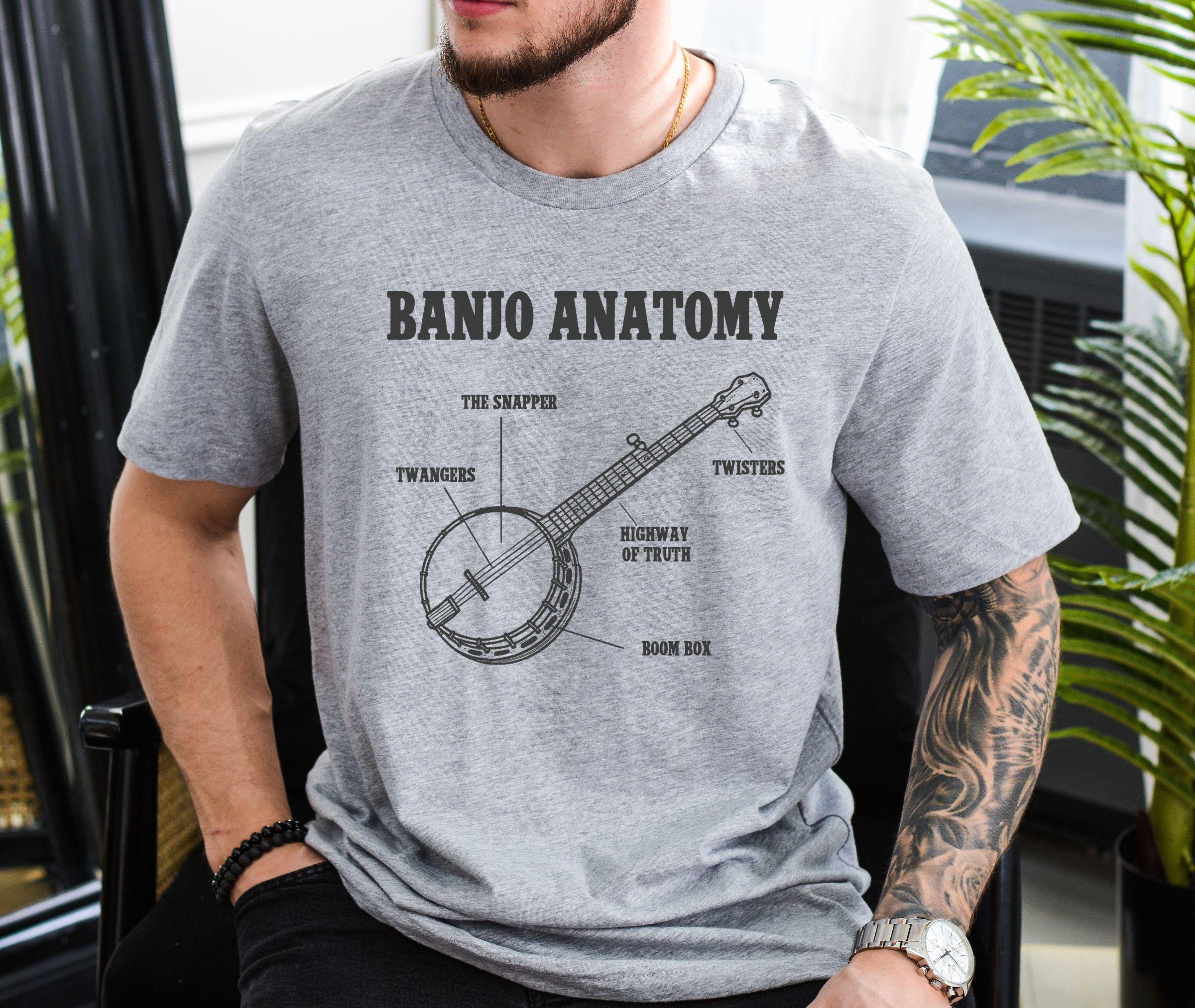Banjo Anatomy T-shirt: Funny Bluegrass Music Lover Gift - Etsy