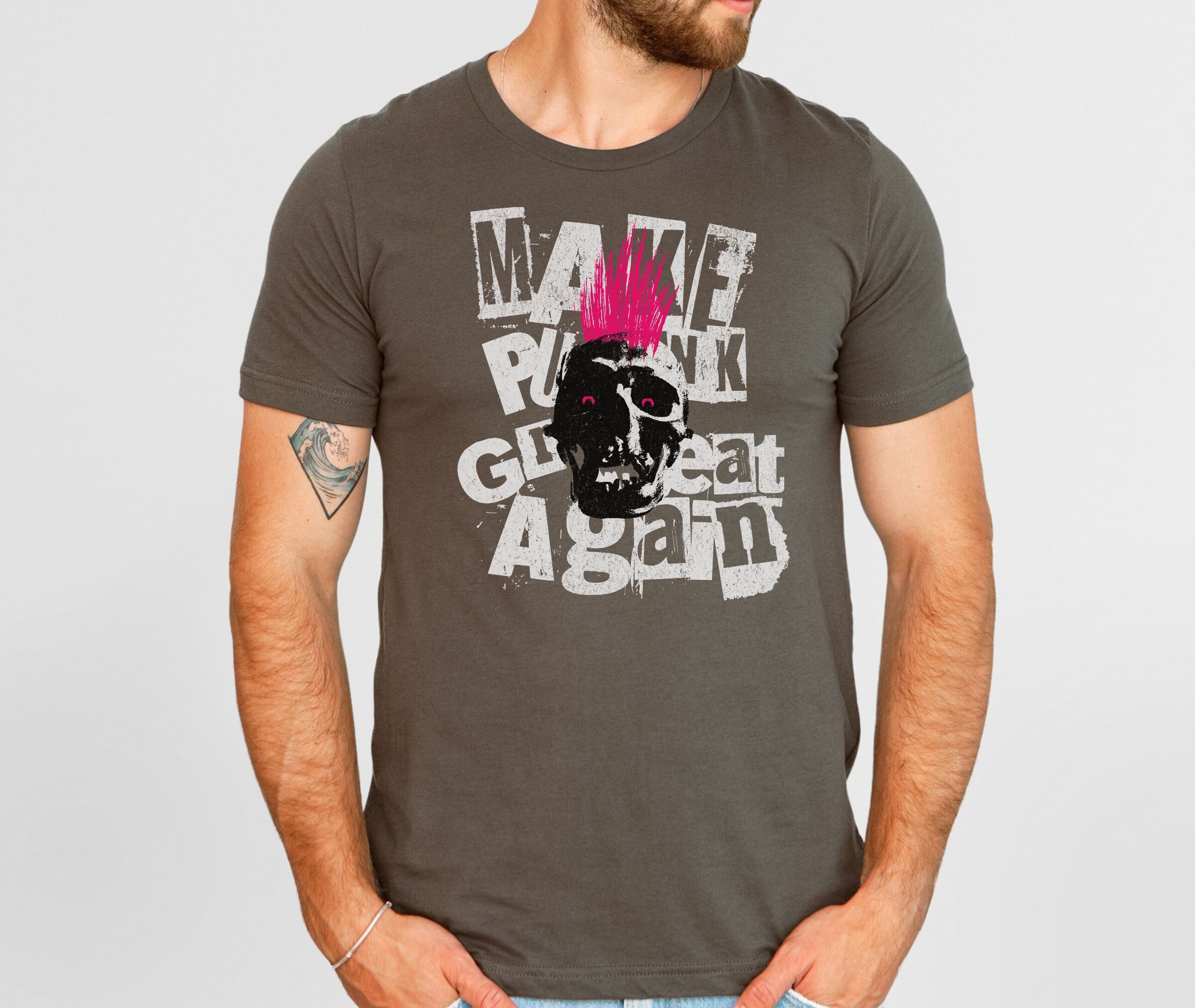 Edgy Punk Rock Graphic Tee for Men and Women Make Punk Great Again ...