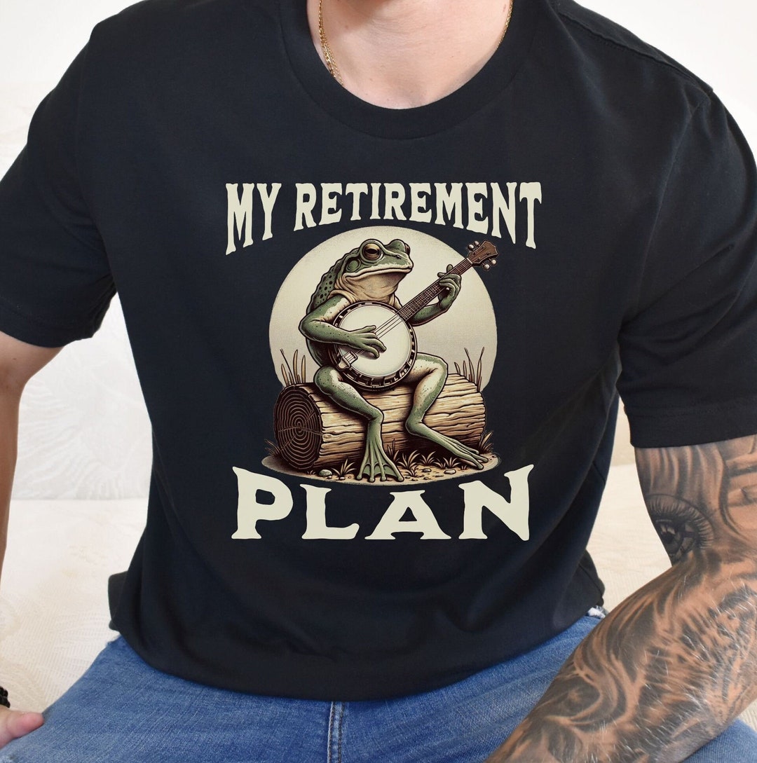 Funny Retirement Shirt for Musicians and Bluegrass Fans, Banjo Frog ...