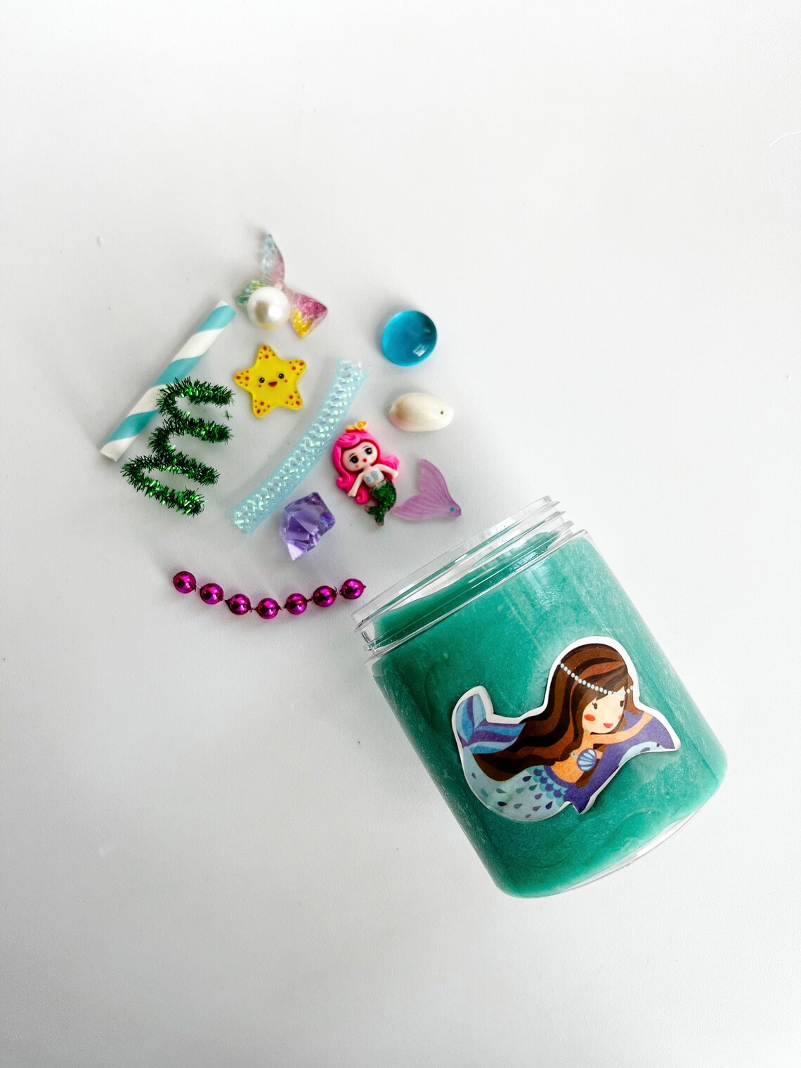 Mermaid Play-dough Jar, Mermaid Sensory Kit, Mermaid Play-dough ...