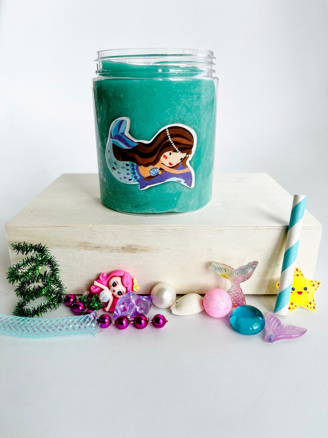 Mermaid Play-dough Jar, Mermaid Sensory Kit, Mermaid Play-dough ...
