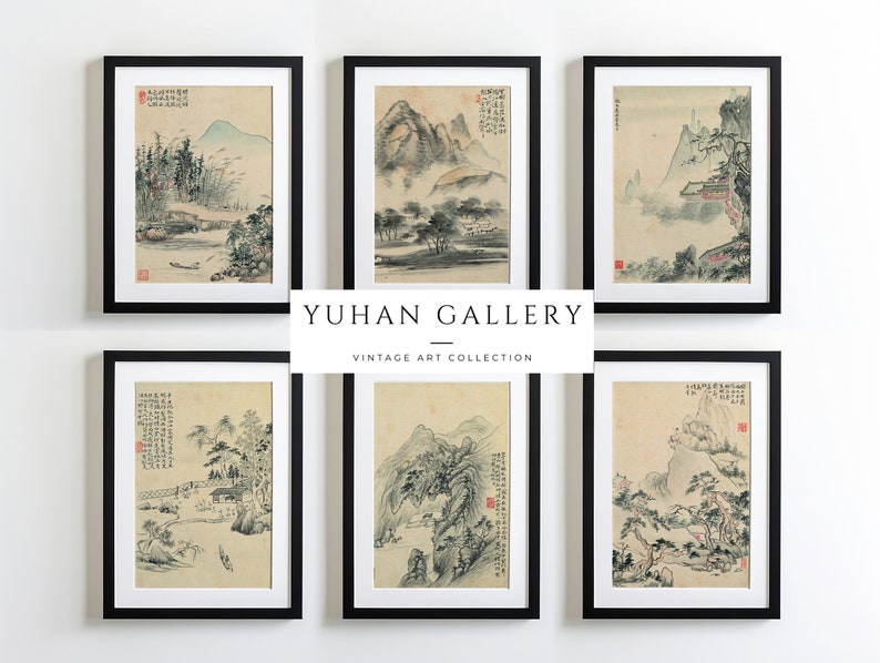Hua Yan Set of 6 Posters / Vintage Chinese Art Print SET/ China ...